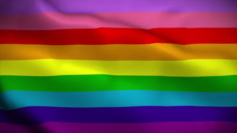 LGBT pride flag waving animation, nine-s... | Stock Video | Pond5
