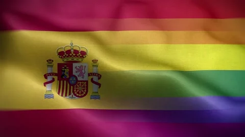 LGBT Spain Flag Loop Background 4K | Stock Video | Pond5