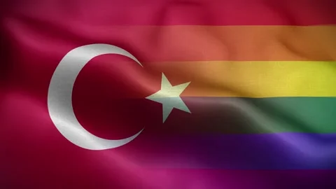LGBT Turkey Flag Loop Background 4K | Stock Video | Pond5