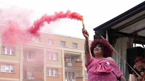 Lgbtq expressive drag queen celebrating ... | Stock Video | Pond5