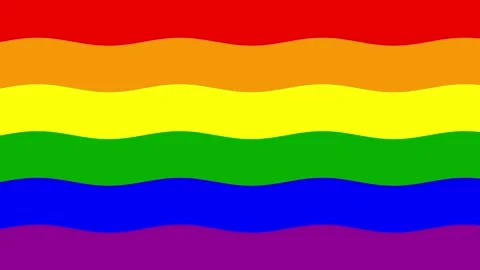 LGBTQIA+ rainbow animated colors waving,... | Stock Video | Pond5