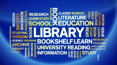 Library animated word cloud,design anima... | Stock Video | Pond5