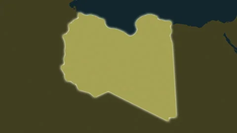 Libya map - solid. Glow. Pattern. | Stock Video | Pond5