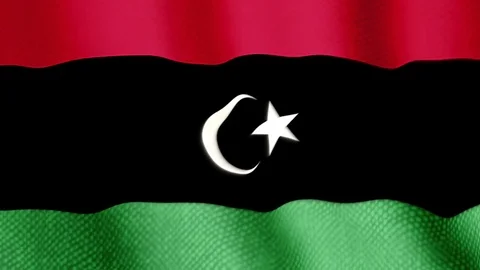 Libyan flag waving animation | Stock Video | Pond5