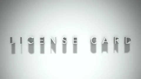 license card 3D title animation white te... | Stock Video | Pond5