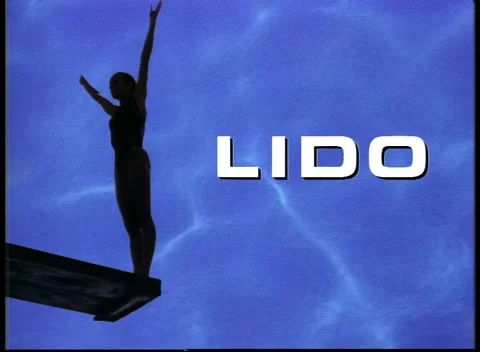 Lido logo on blue water background with ... | Stock Video | Pond5