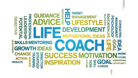 Life Coach animated word cloud,animation... | Stock Video | Pond5