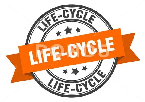 Life-cycle label. life-cycleround band sign. life-cycle stamp ~ Clip ...