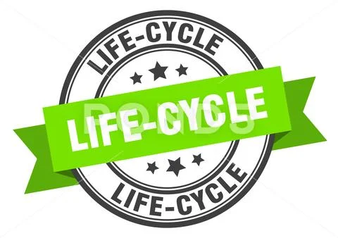 Life-cycle label. life-cycleround band sign. life-cycle stamp: Graphic ...