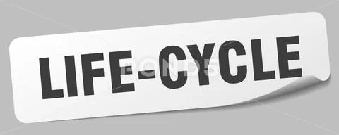 Life-cycle sticker. life-cycle label Illustration #262098896