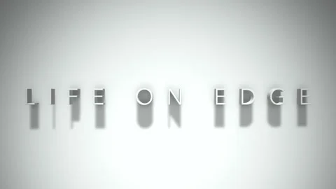 life on edge 3D title animation white te... | Stock Video | Pond5