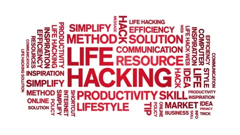 Life Hacking animated word cloud,animati... | Stock Video | Pond5