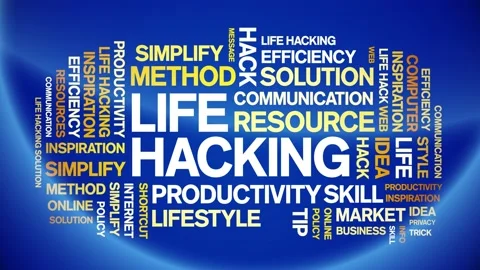 Life Hacking animated word cloud,animati... | Stock Video | Pond5