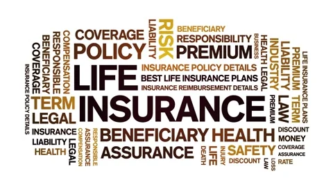 Life insurance animated word cloud,anima... | Stock Video | Pond5