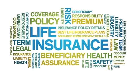 Life insurance animated word cloud,anima... | Stock Video | Pond5
