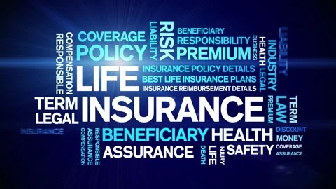 Life insurance animated word cloud,anima... | Stock Video | Pond5