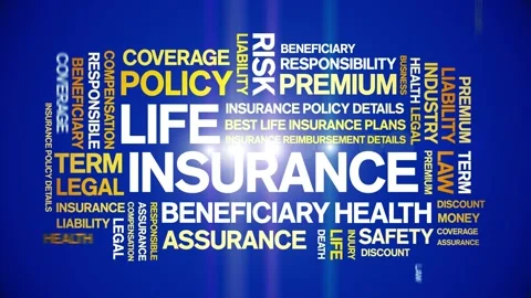 Life insurance animated word cloud,anima... | Stock Video | Pond5