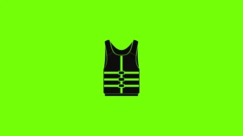 Life jacket icon animation | Stock Video | Pond5
