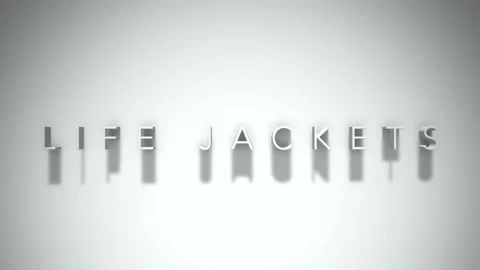 life jackets 3D title animation white te... | Stock Video | Pond5