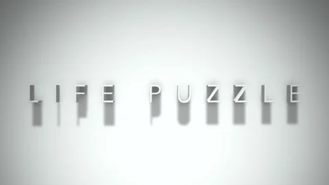 life puzzle 3D title animation with shad... | Stock Video | Pond5