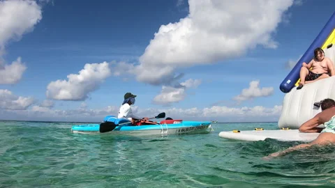 Lifeguard at sea on the watch | Life gua... | Stock Video | Pond5