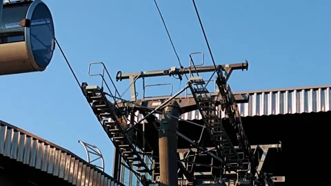 lift cable car mechanisms | Stock Video | Pond5