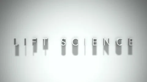 lift science 3D title animation white te... | Stock Video | Pond5