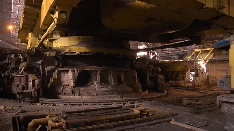 Liftable ladle turret of CCM (Continuous... | Stock Video | Pond5