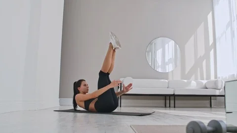 Lifting body for abs exercise with legs ... | Stock Video | Pond5