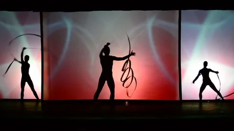 Light and shade. Acrobatic performance. | Stock Video | Pond5