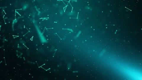 Light Blue Green Plexus Particle Backgro... | Stock Video | Pond5