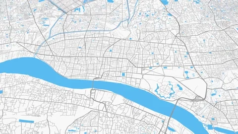 Light blue grey Kolkata map background l... | Stock Video | Pond5