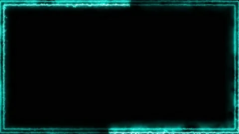 LIGHT BLUE neon frame glow energy light ... | Stock Video | Pond5