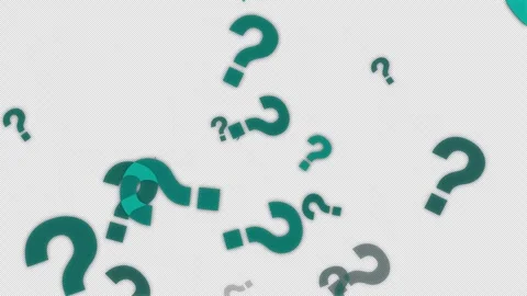 Light Blue question marks falling down o... | Stock Video | Pond5