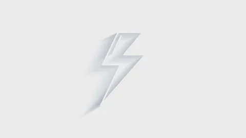 Light bolt icon isolated on white backgr... | Stock Video | Pond5