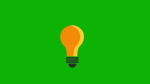 Light Bulb animation on a green screen. ... | Stock Video | Pond5