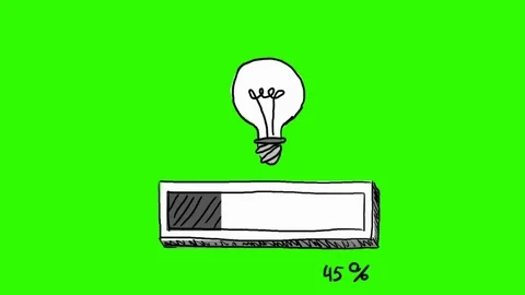 Light Bulb Idea Green Screen Stock Video Footage | Royalty Free Light ...