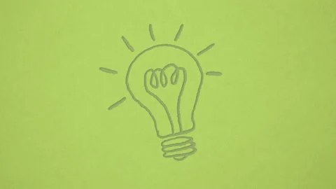light bulb, animation for ideas and eco-... | Stock Video | Pond5