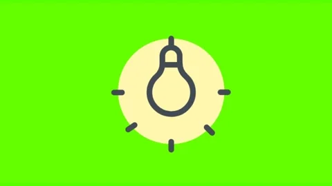Light Bulb Idea Green Screen Stock Video Footage | Royalty Free Light ...