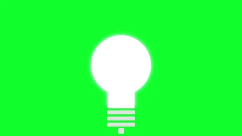 Light Bulb Idea Green Screen Stock Video Footage | Royalty Free Light ...