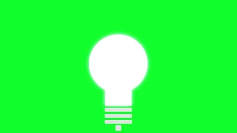 Light Bulb Idea Green Screen Stock Video Footage | Royalty Free Light ...