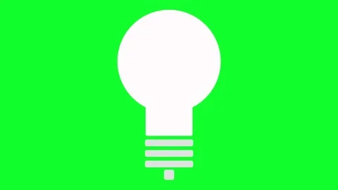 Light Bulb Idea Green Screen Stock Video Footage | Royalty Free Light ...
