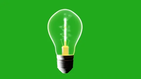 Light Bulb Idea Green Screen Stock Video Footage | Royalty Free Light ...