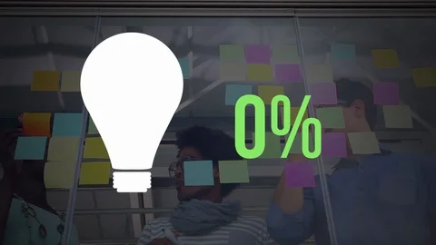 Light bulb shape and numbers filling up ... | Stock Video | Pond5