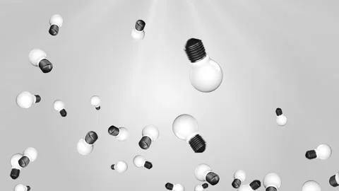 light bulbs falling Down Loop Animation ... | Stock Video | Pond5