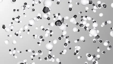 light bulbs falling Down Loop Animation ... | Stock Video | Pond5