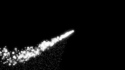 Light effect flight of bright shiny part... | Stock Video | Pond5
