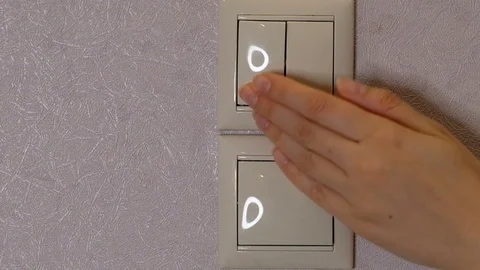 Light is Off - female hand switch off a ... | Stock Video | Pond5