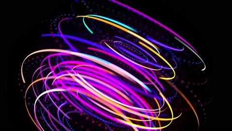 Light flow form ring structure. Light ef... | Stock Video | Pond5