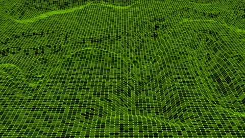 light green color 3d topography wirefram... | Stock Video | Pond5
